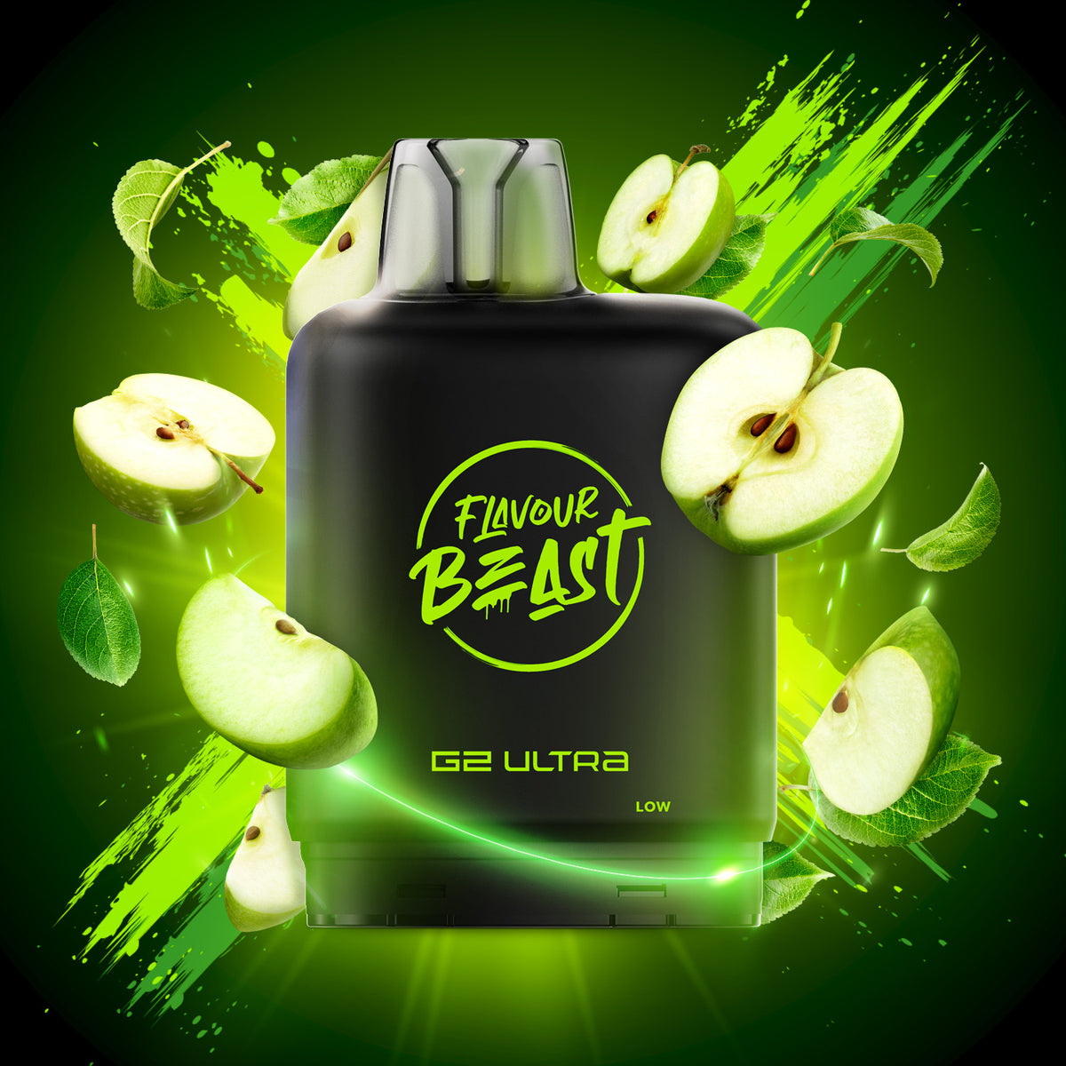 LEVEL X - FLAVOUR BEAST G2 ULTRA POD - GUSTO GREEN APPLE – OttawaVape